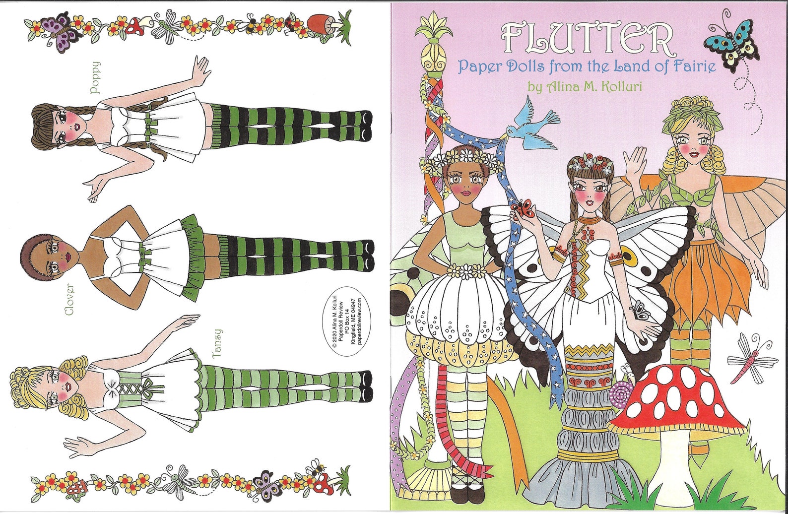 READY TO SHIP flutter Paper Dolls From the Land of - Etsy