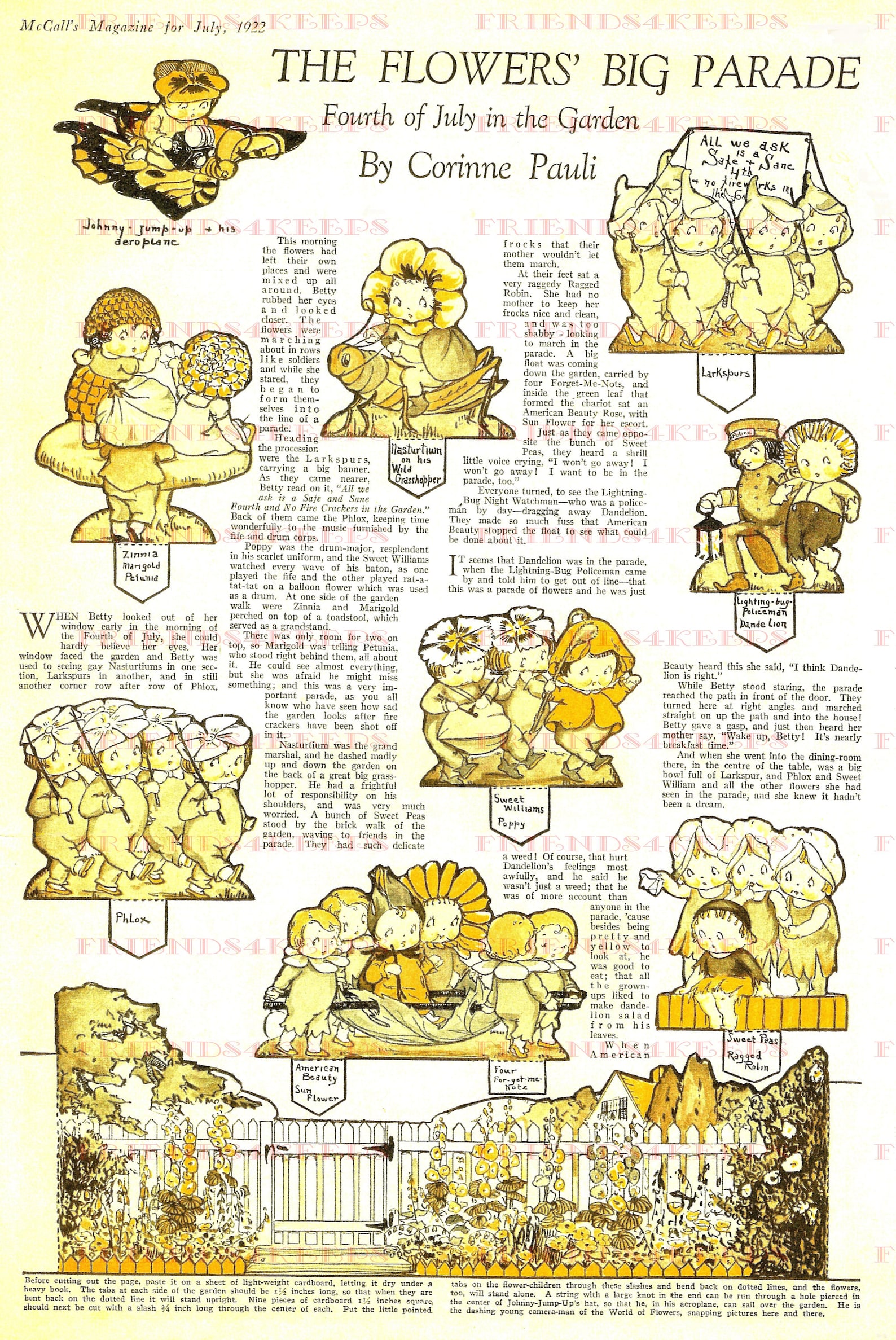 Printable FLOWER CHILDREN Vintage Stories & Paper Doll - Etsy