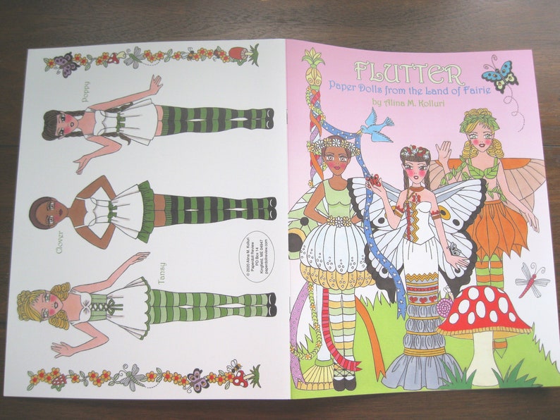 READY TO SHIP flutter Paper Dolls From the Land of | Etsy