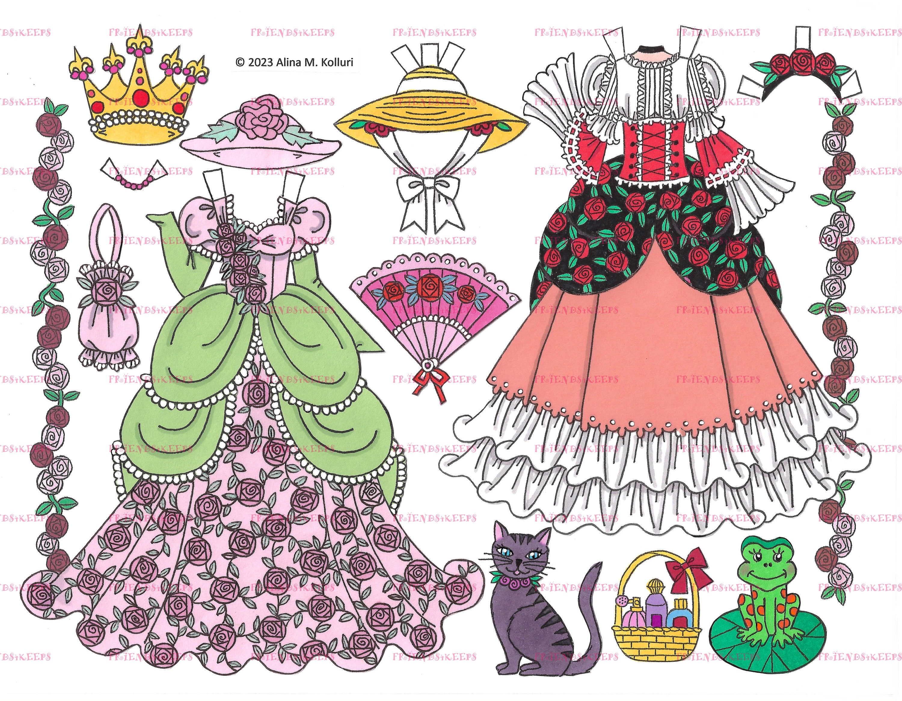 Printable ROSE PRINCESS #1 Instant Download Digital Fairy Tale Paper ...