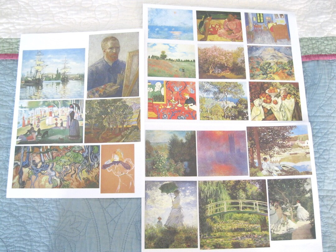 21 FAMOUS PAINTINGS 1800s-early 1900s Digital Collage Downloads--3 Jpg ...