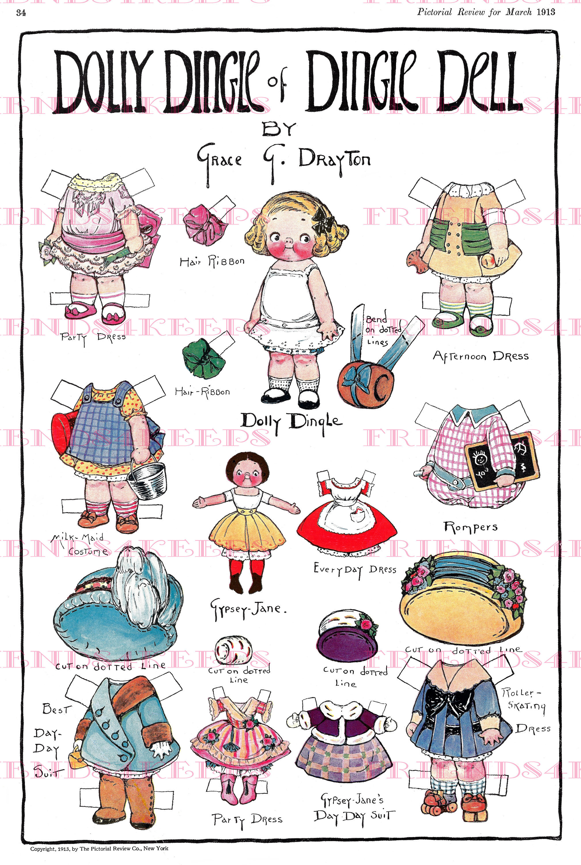 Dolly Dingle Christmas Postcard