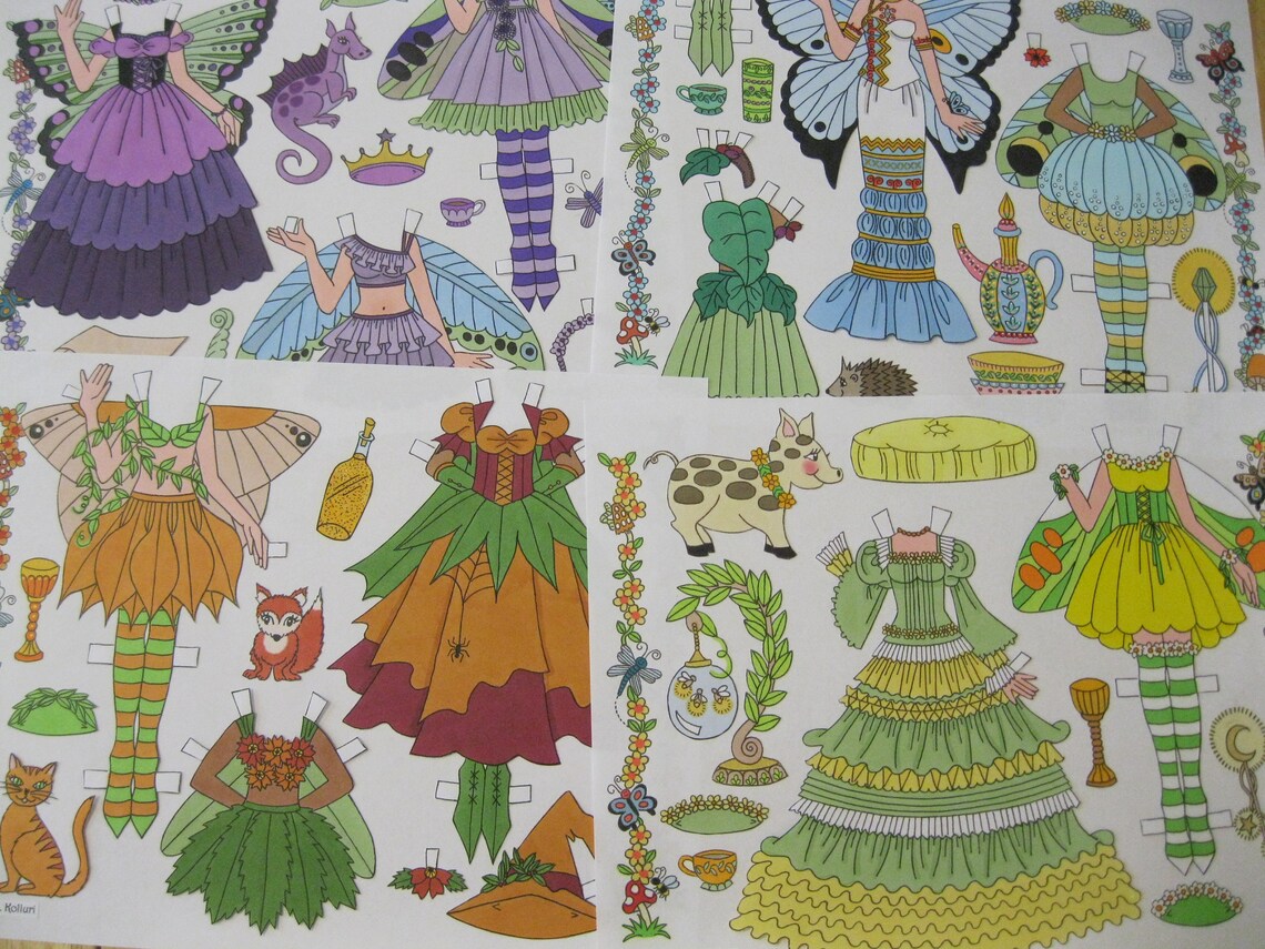JUST ADDED Digital Version of flutter Paper Dolls | Etsy
