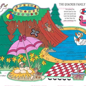 4-page Printable WOODLAND FRIENDS Quacker Duck Family Digital Paper ...