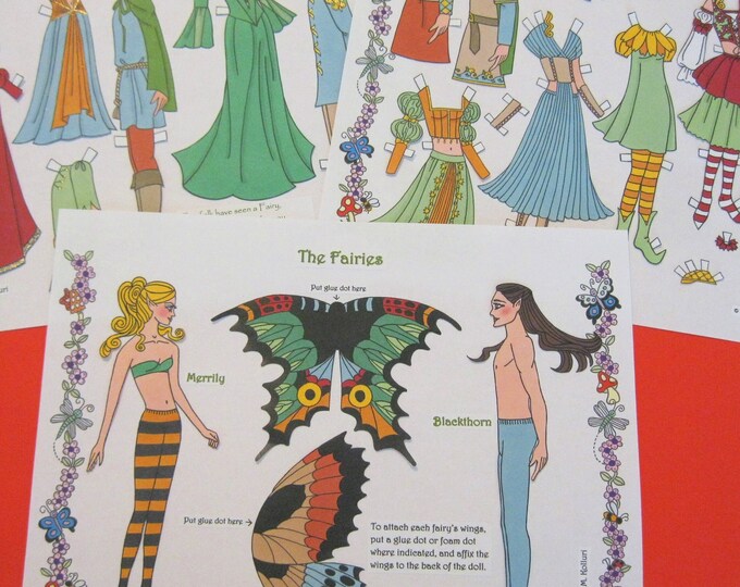 Printable the Fairies 3-D Paper Dolls by Alina - Etsy