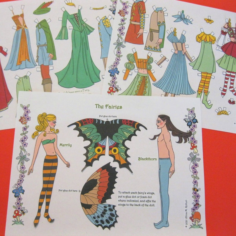 Printable "the Fairies" 3-D Paper Dolls by Alina Kolluri--instant ...