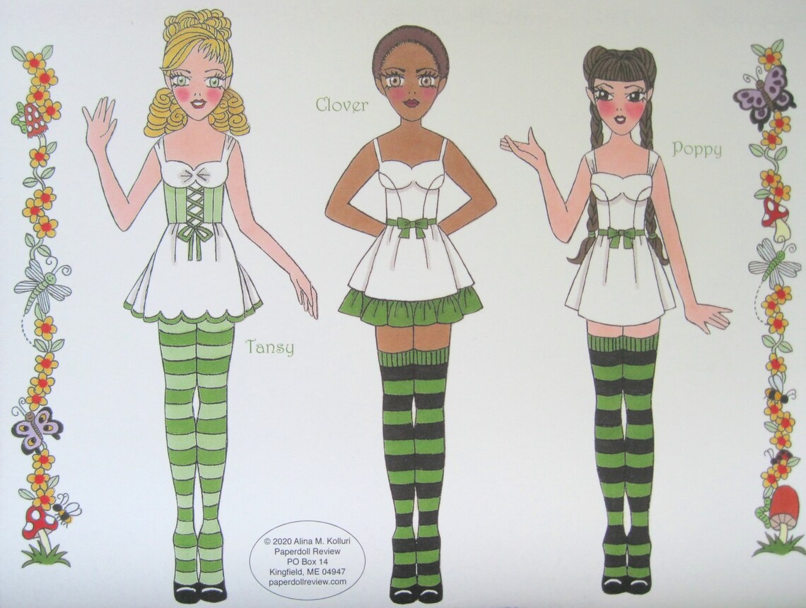 READY TO SHIP flutter Paper Dolls From the Land of | Etsy