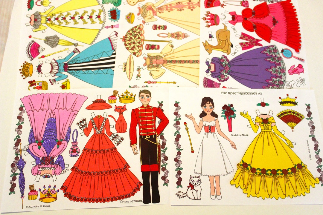 Printable ROSE PRINCESS #2 Instant Download Digital Fairy Tale Paper ...