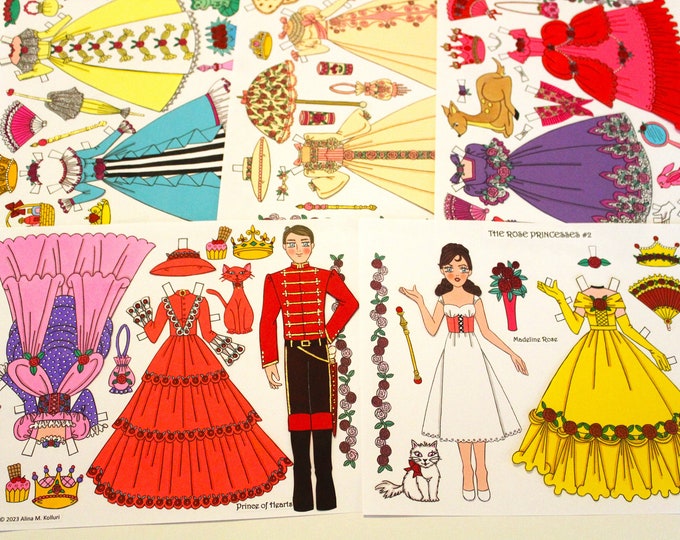 Printable ROSE PRINCESS 2 Instant Download Digital Fairy Tale Paper ...