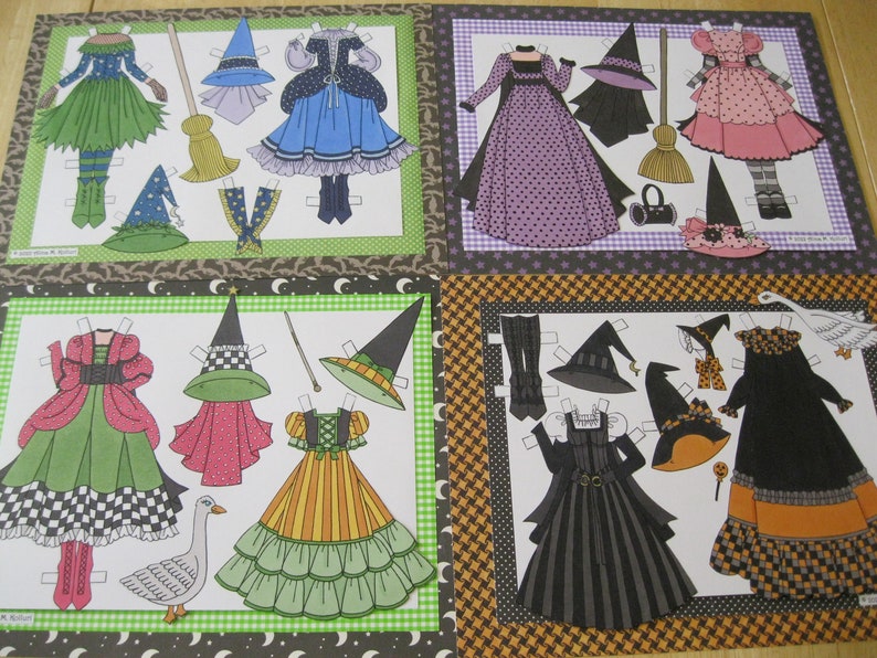 Printable HALLOWEEN Paper Dolls--digital Download Version of "pretty ...