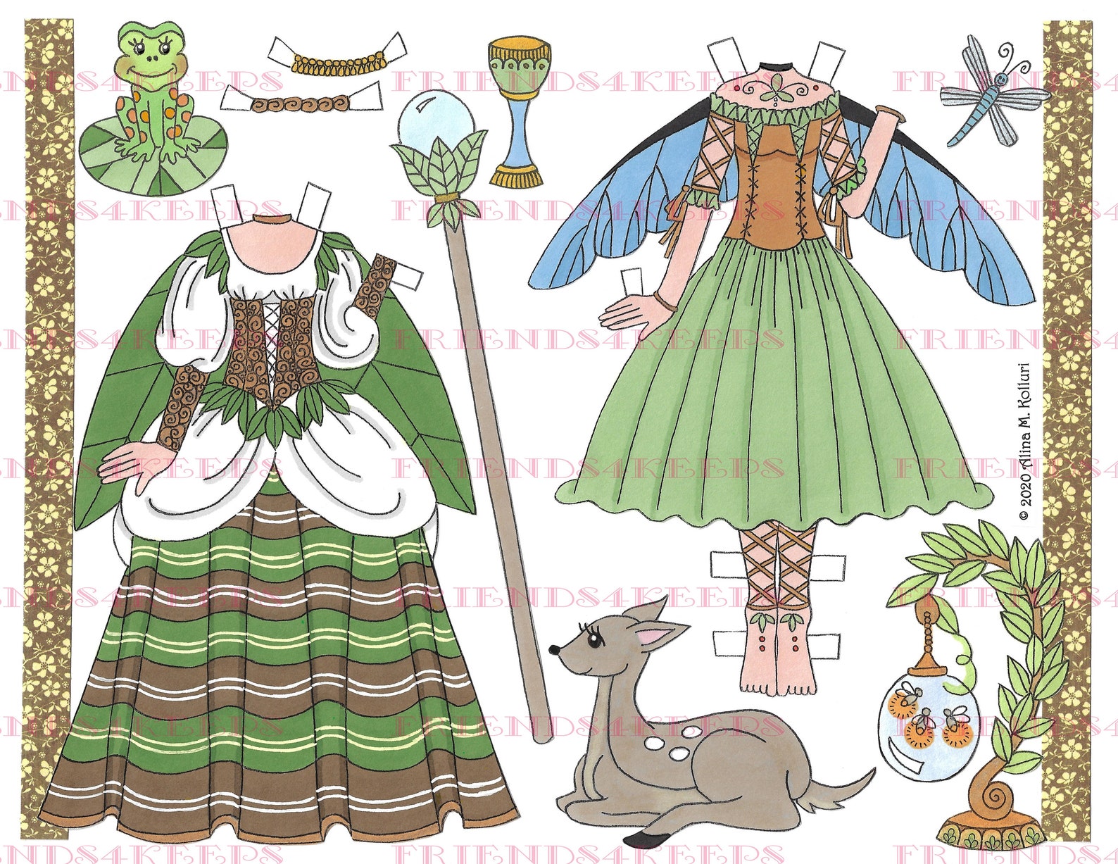 Printable LILY ELF and FAIRY W/ Unicorn Fantasy Paper Doll by Alina ...