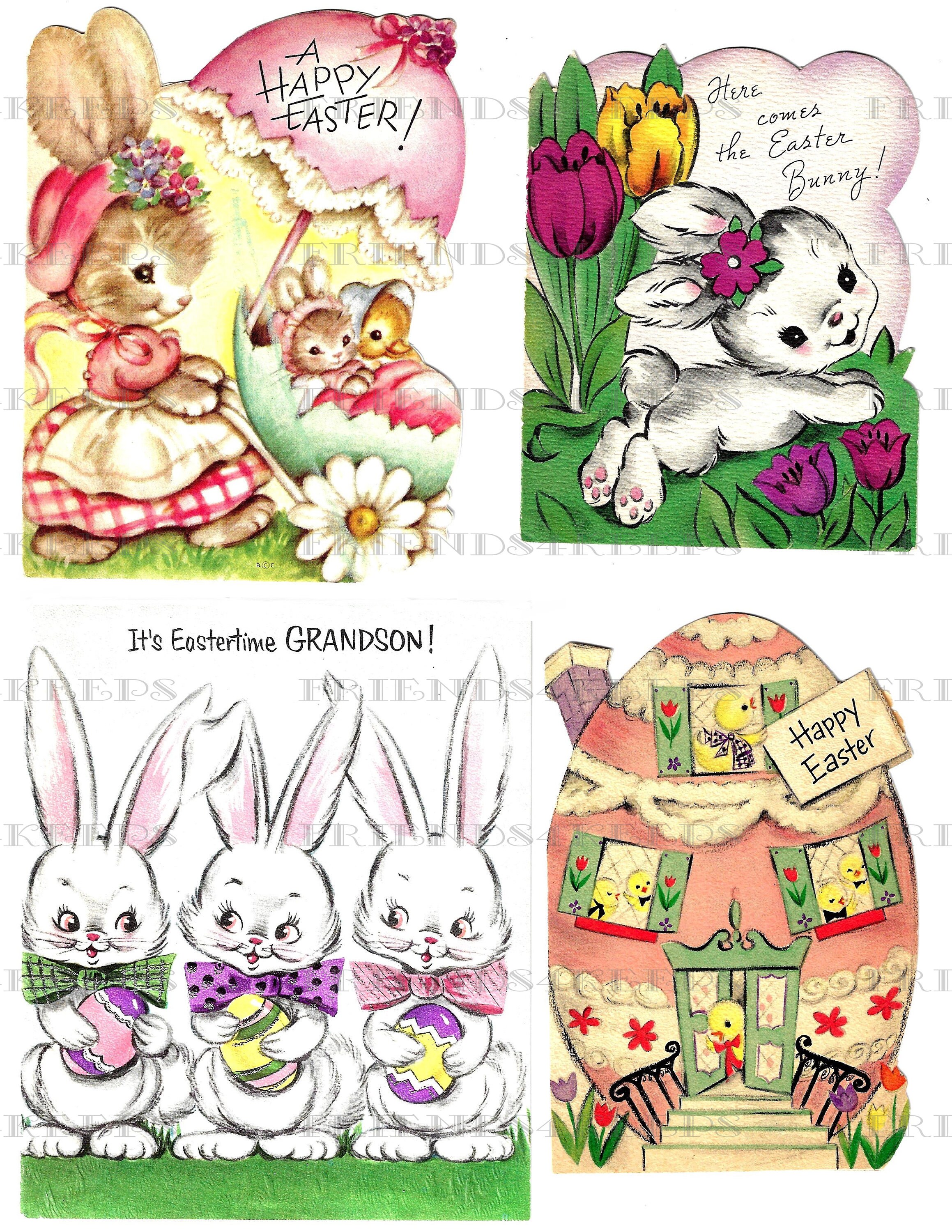 INSTANT DOWNLOAD4 Collage Sheets20 EASTER Themed Images & | Etsy