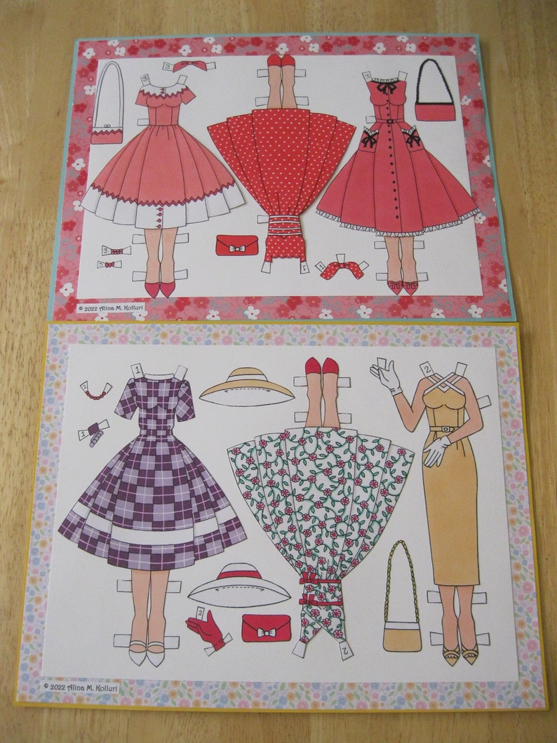 Printable 1950s-style Paper Dolls--digital Version of "nifty Fifties ...