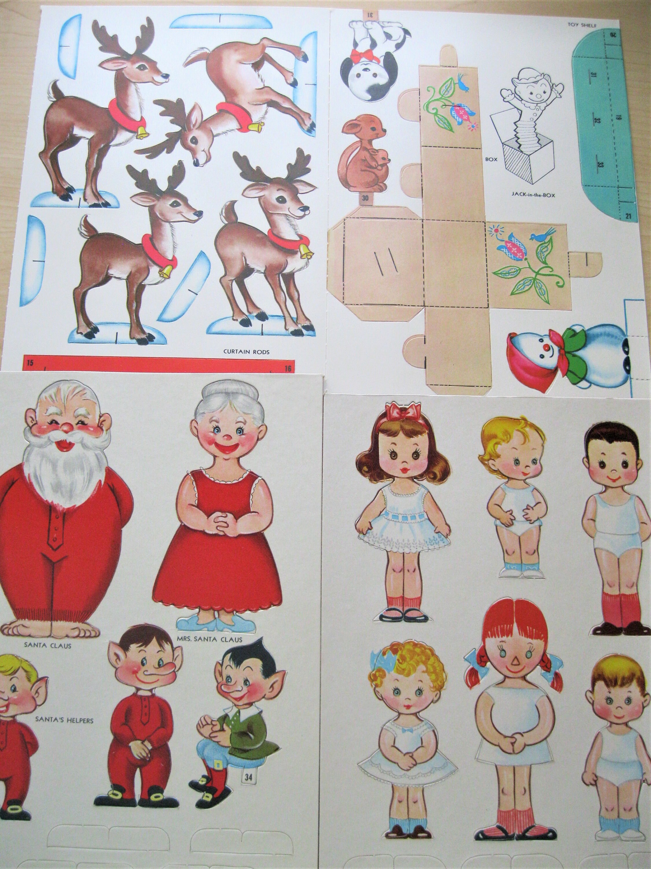 20+ Pg INSTANT DOWNLOAD "santa's Workshop" Vintage Printable Christmas ...