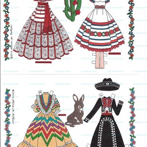 Printable Digital Version of "folk Costumes of Mexico" Paper Dolls by ...