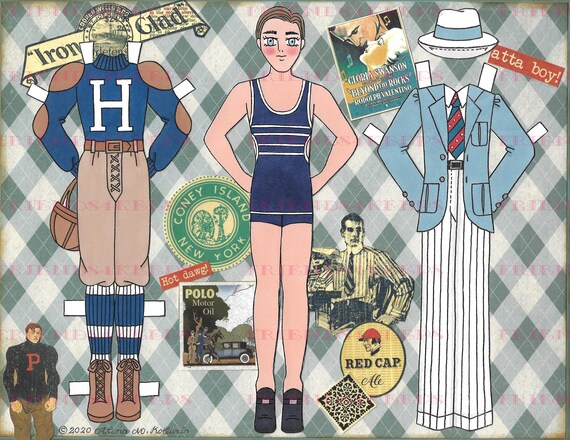 Printable 3-page DAPPER DAN Art Deco 1920s-30s Digital Paper - Etsy