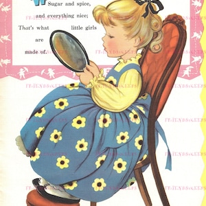 INSTANT Download--printable 10-page Vintage Mother Goose Nursery Rhymes ...