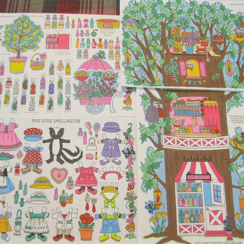 Skunk Paper Doll - Etsy