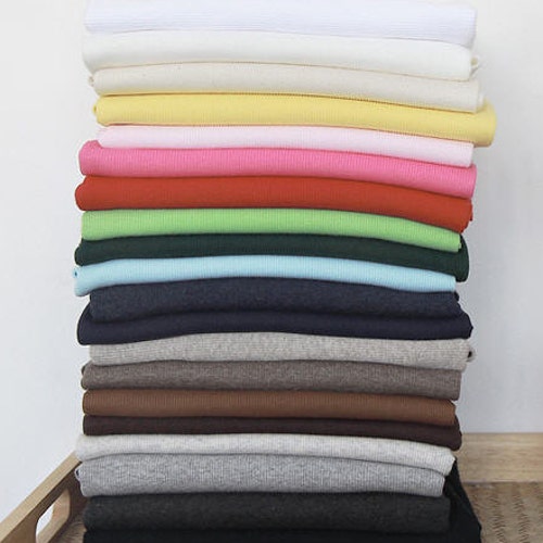 Ribbing Cotton Rib Knit Fabric Binding Knit Fabric Hem - Etsy