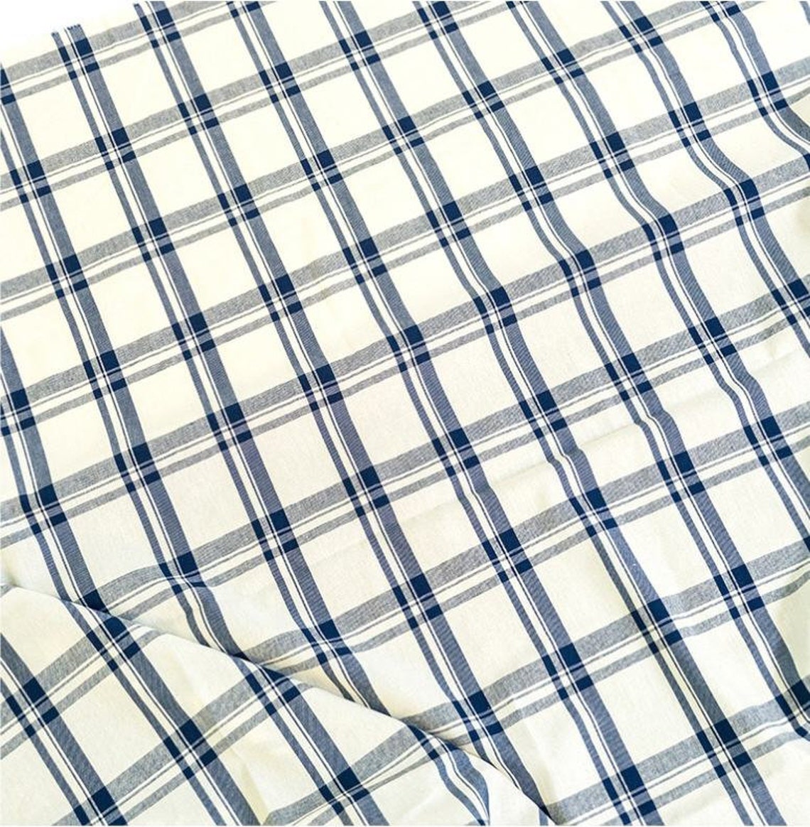 Plaids Fabric, Vintage Check Fabric, Checker Cotton Lyocell Fabric ...