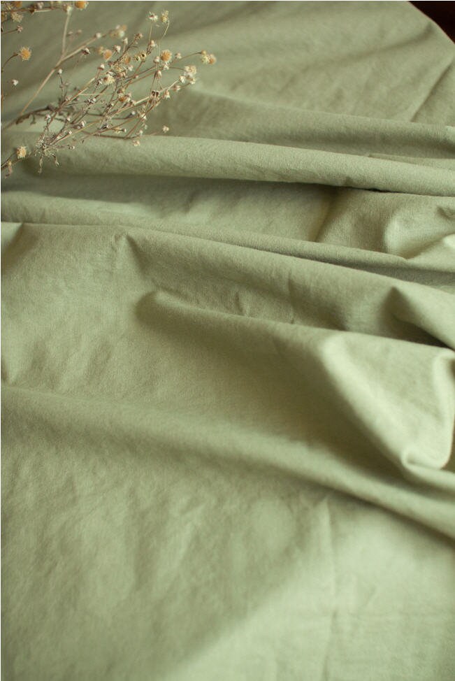 Soft Washing Cotton Fabric Solid Cotton Fabric Olive Green | Etsy