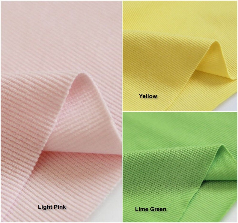 Ribbing Fabric Cotton Rib Knit Choose From 13 Colors by - Etsy