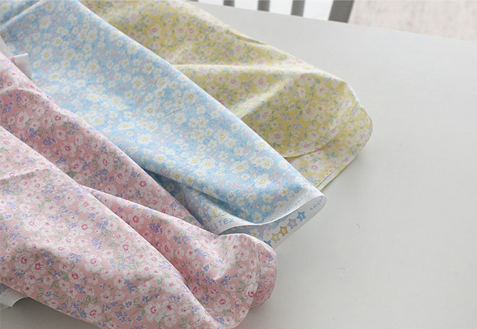 Semi-sheer Floral Cotton Fabric, Spring Asa Fabric - Lightweight and ...