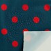 Waterproof Fabric 2.2 Cm Red Dots on Navy by the Yard 89613 - Etsy