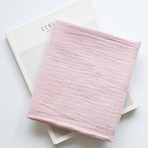 Pink Wrinkled Cotton Gauze, Double Gauze, Light Pink Color Gauze ...
