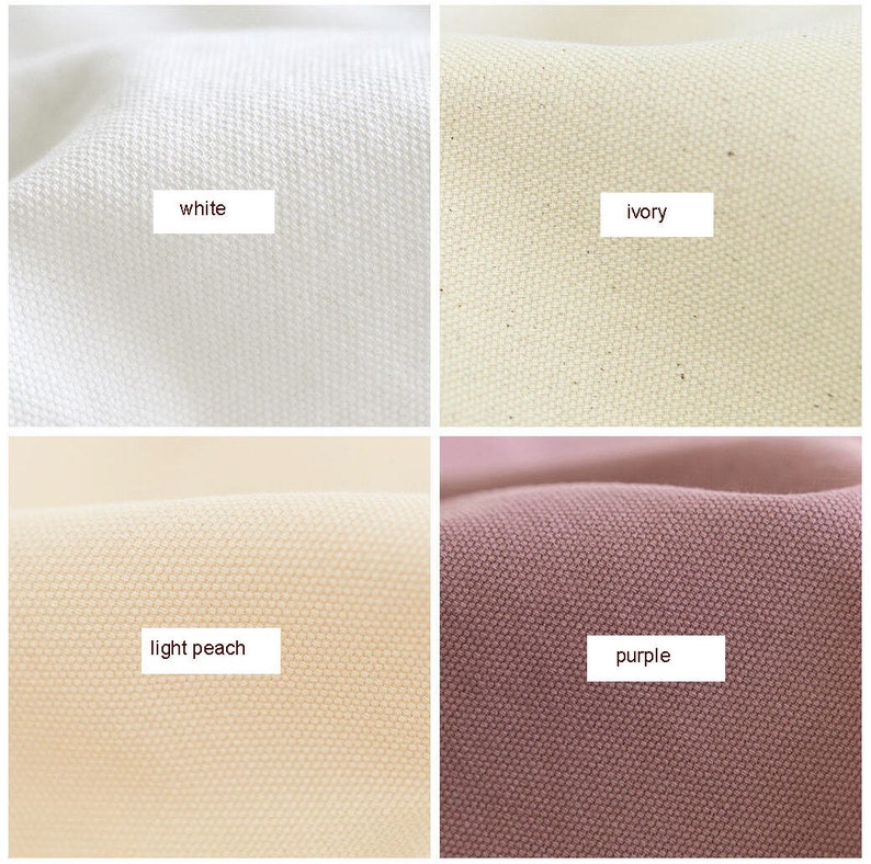 Solid Cotton Canvas Fabric 13 Colors 59 Wide by - Etsy