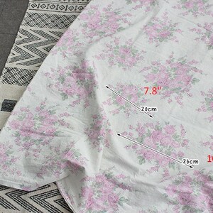 Cotton Linen Fabric, Wide Linen Fabric, Big Flowers Print, Softened ...