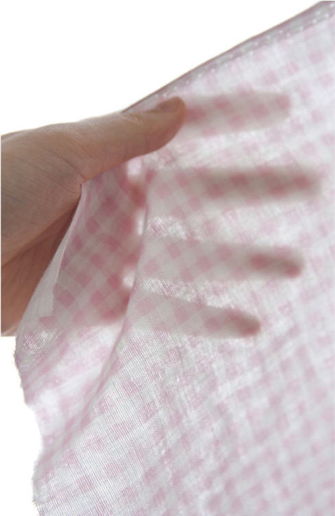 Cotton Double Gauze Soft Plaid Pink Beige or Gray by the - Etsy
