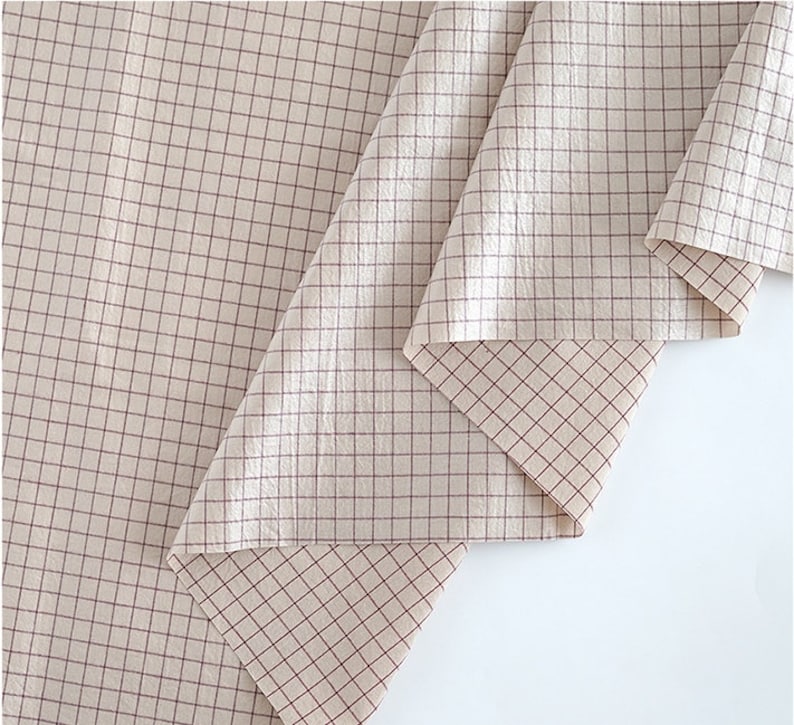 Eco-friendly Laminated Linen Checker Fabric Checked 57 - Etsy