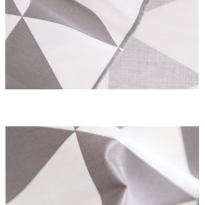 Large Triangles Cotton Fabric Yellow, Orange, Mint, Gray or Black 62 ...