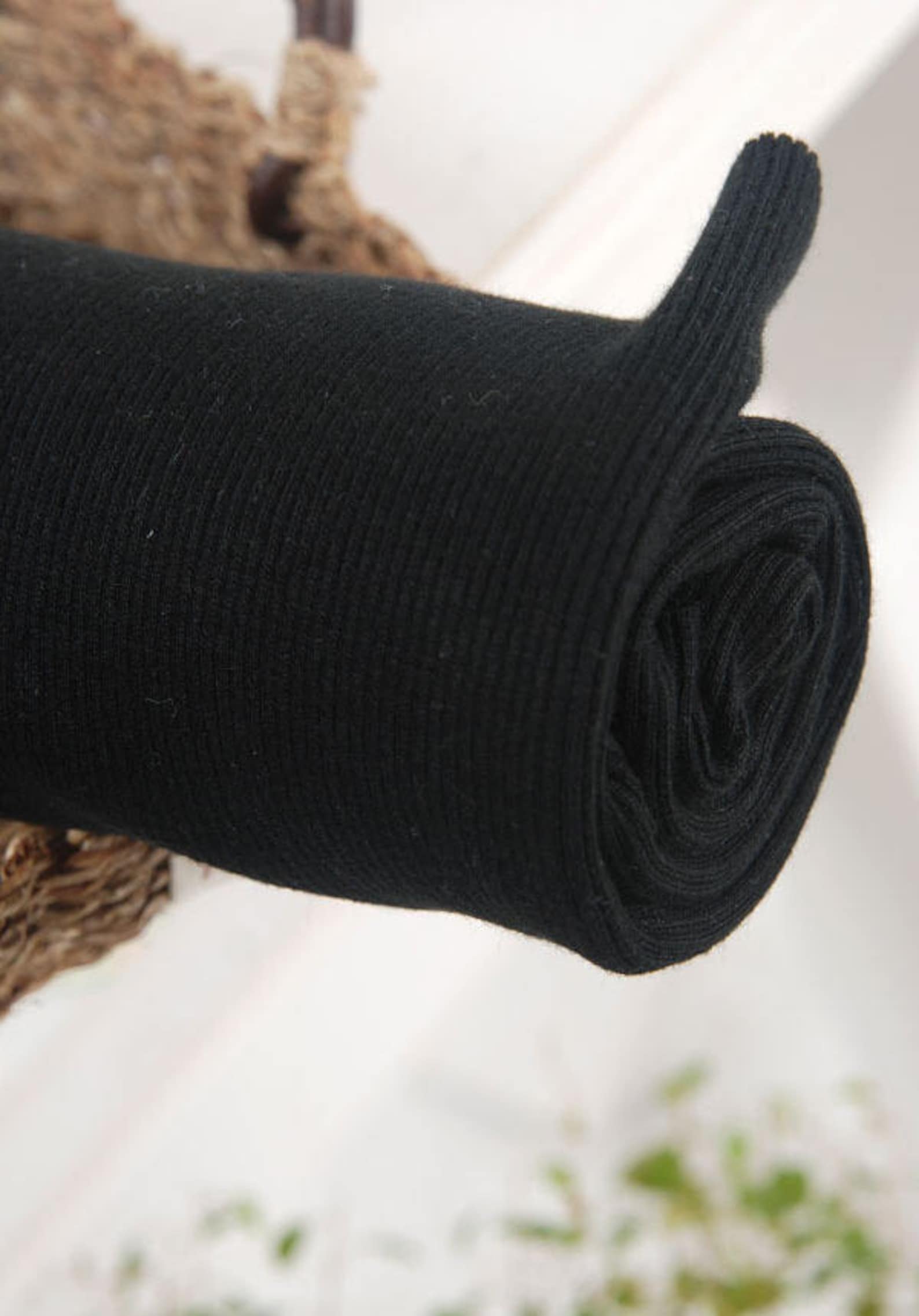 Ribbing Fabric Cotton Rib Knit Black by the Yard 41982 - Etsy