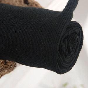 Ribbing Fabric Cotton Rib Knit - Black - by the Yard 41982 - Etsy