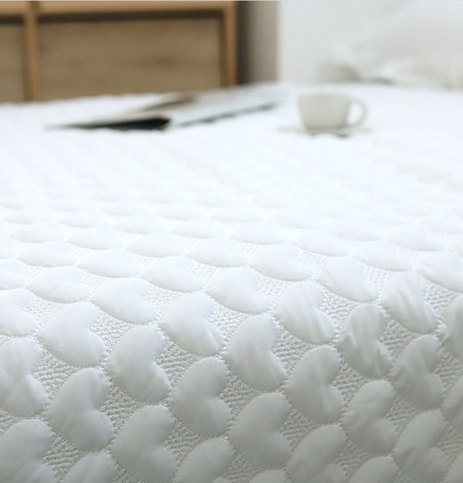 Quilted Polyester Fabric Padded Fabric 55 Wide White - Etsy