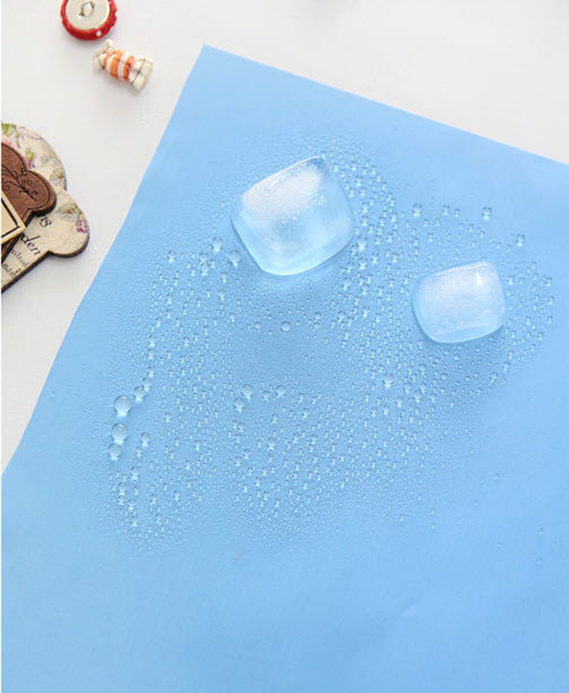 Waterproof Fabric Solid Color Sky Blue per Yard 24675 - Etsy