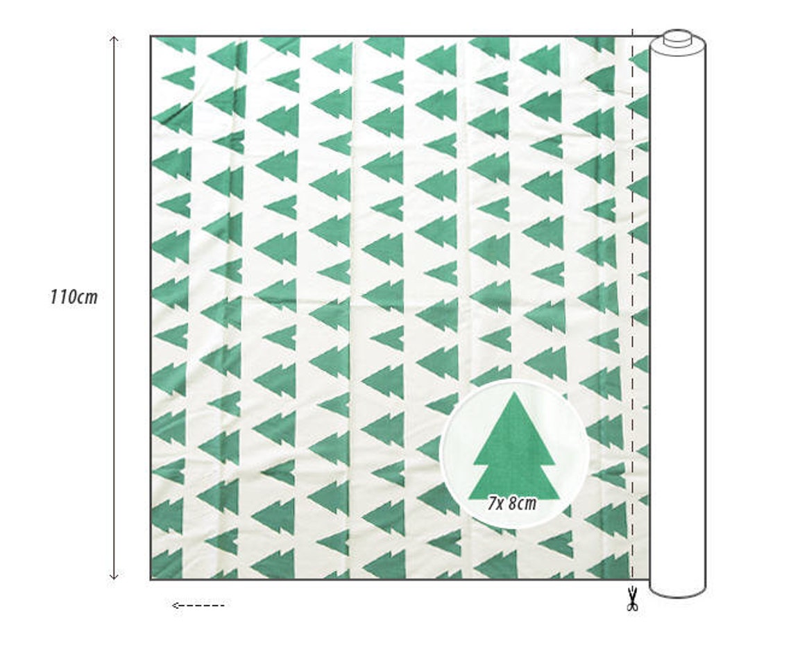 Green Trees Cotton Fabric by the Yard 80021 - Etsy