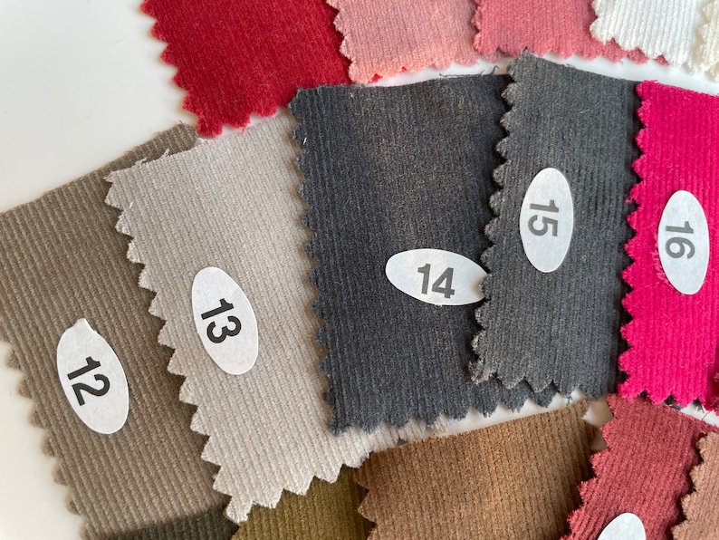 Pinwale Wide Cotton Corduroy - 21 Wales Corduroy 33 Solid Colors - Fine ...