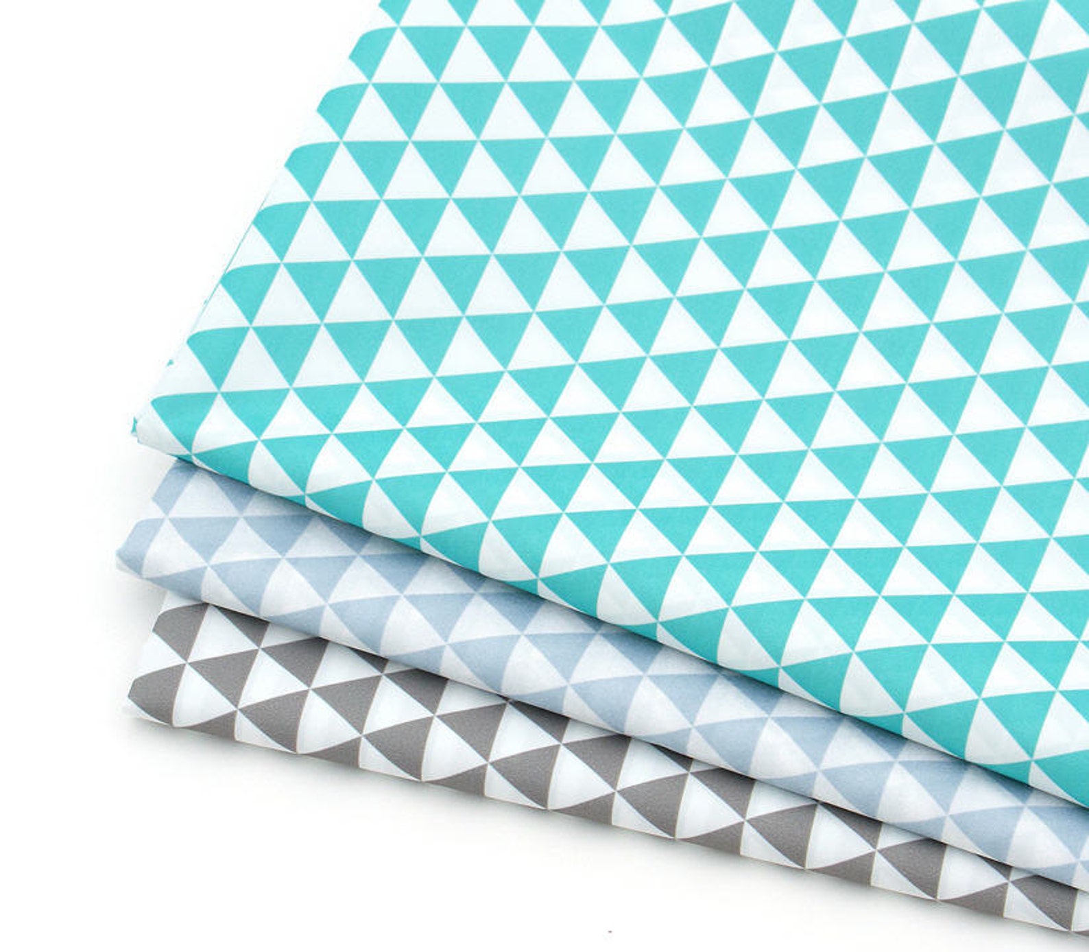 Waterproof Fabric Light Blue Triangles Geometric 59 Inches - Etsy