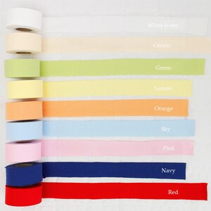 Cotton Knit Bias Tape in 9 Colors 3.5~4 Cm Wide (1.4~1.6 Inches) - by ...
