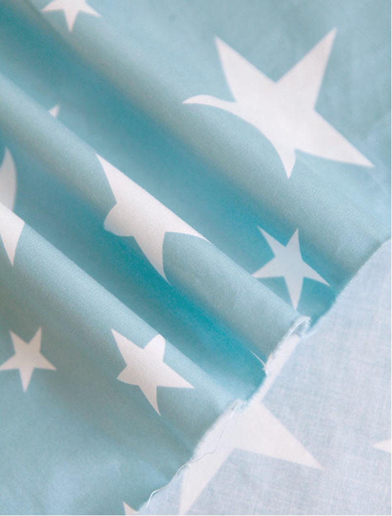 Stars Cotton Fabric Black Stars Fabric 5 Colors 62 | Etsy