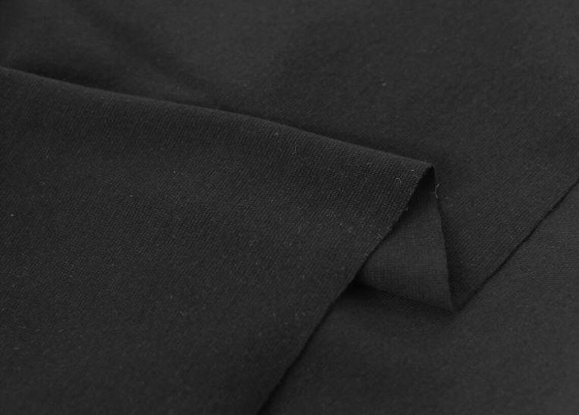 Black 1x1 Ribbing and Binding Knit Fabric, by Half Yard 77057 - Etsy