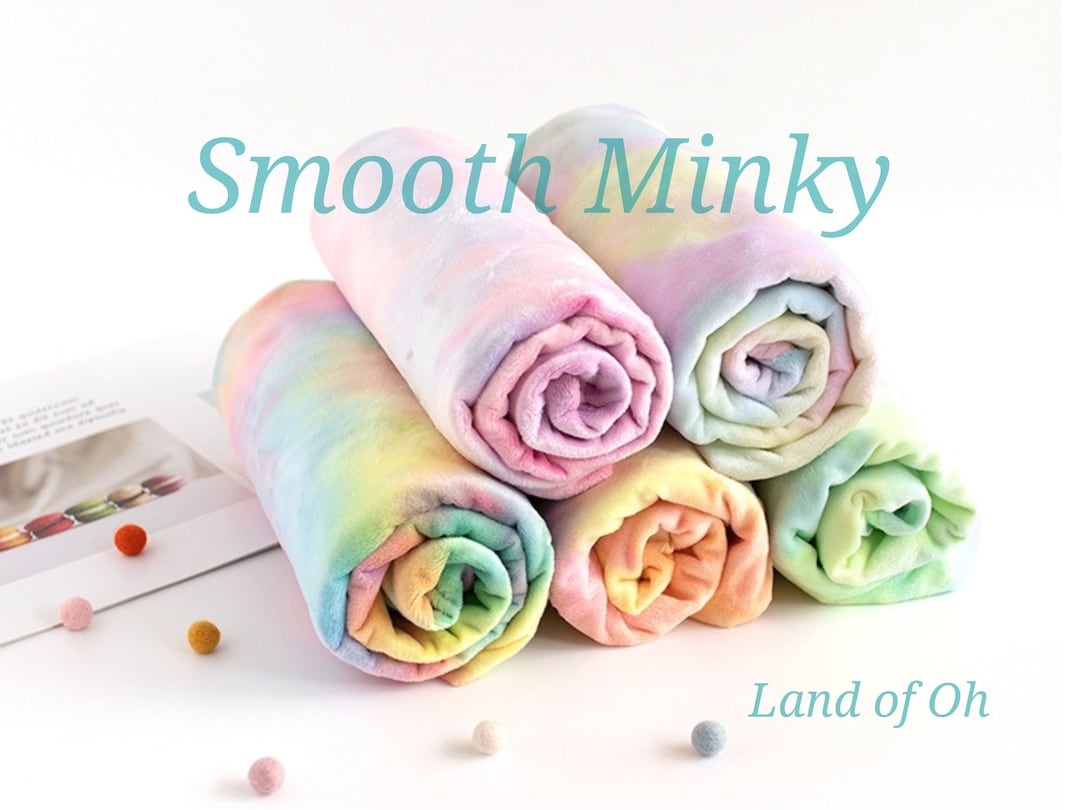 Tie-dye Smooth Cuddle Minky Fabric, Solid Minky Fabric, Plush Fabric ...
