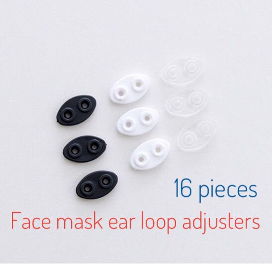 Face Mask Earloop Adjustment Clips, 16 Pieces, Mask DIY, Silicone ...