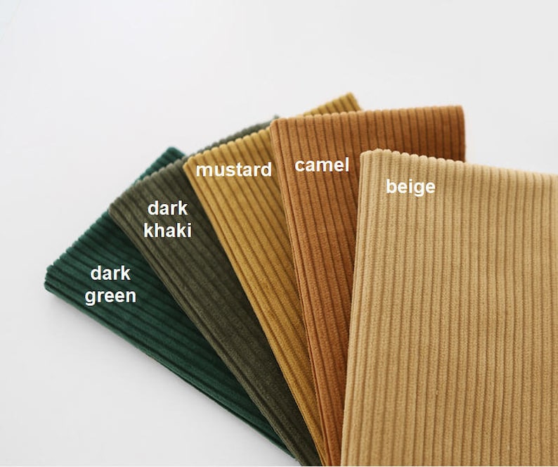 Wide Wale Cotton Corduroy, 4.5 Wales, Korean Fabric, Corduroy 18 Solid ...