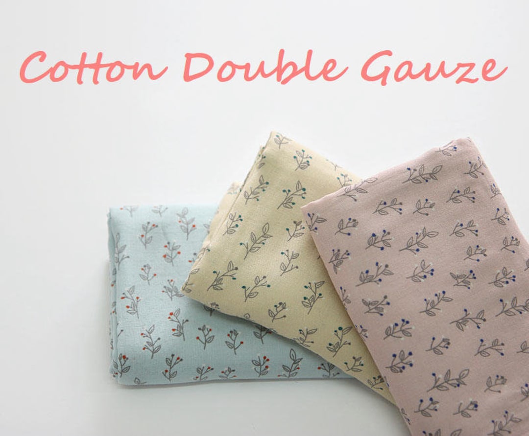 Leaf Cotton Double Gauze Fabric, Prewashed Cotton Double Gazue, Baby ...