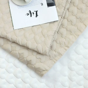 Quilted Polyester Fabric, Padded Fabric, 55" Wide, White, Pink, Yellow ...