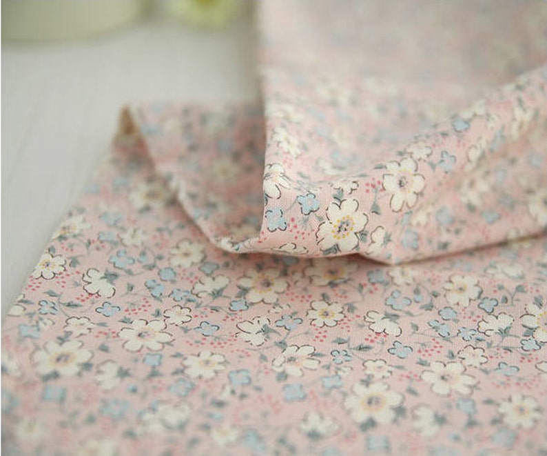 Pastel Cotton Fabric - Flowers or Solid - by the Yard 56357 24890-2 ...